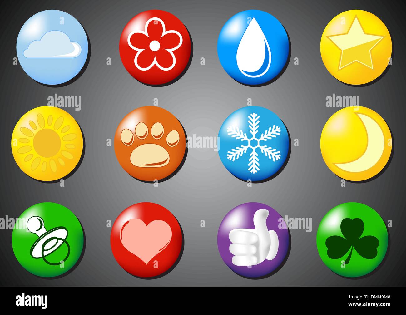set of colored icons Stock Vector Image & Art - Alamy