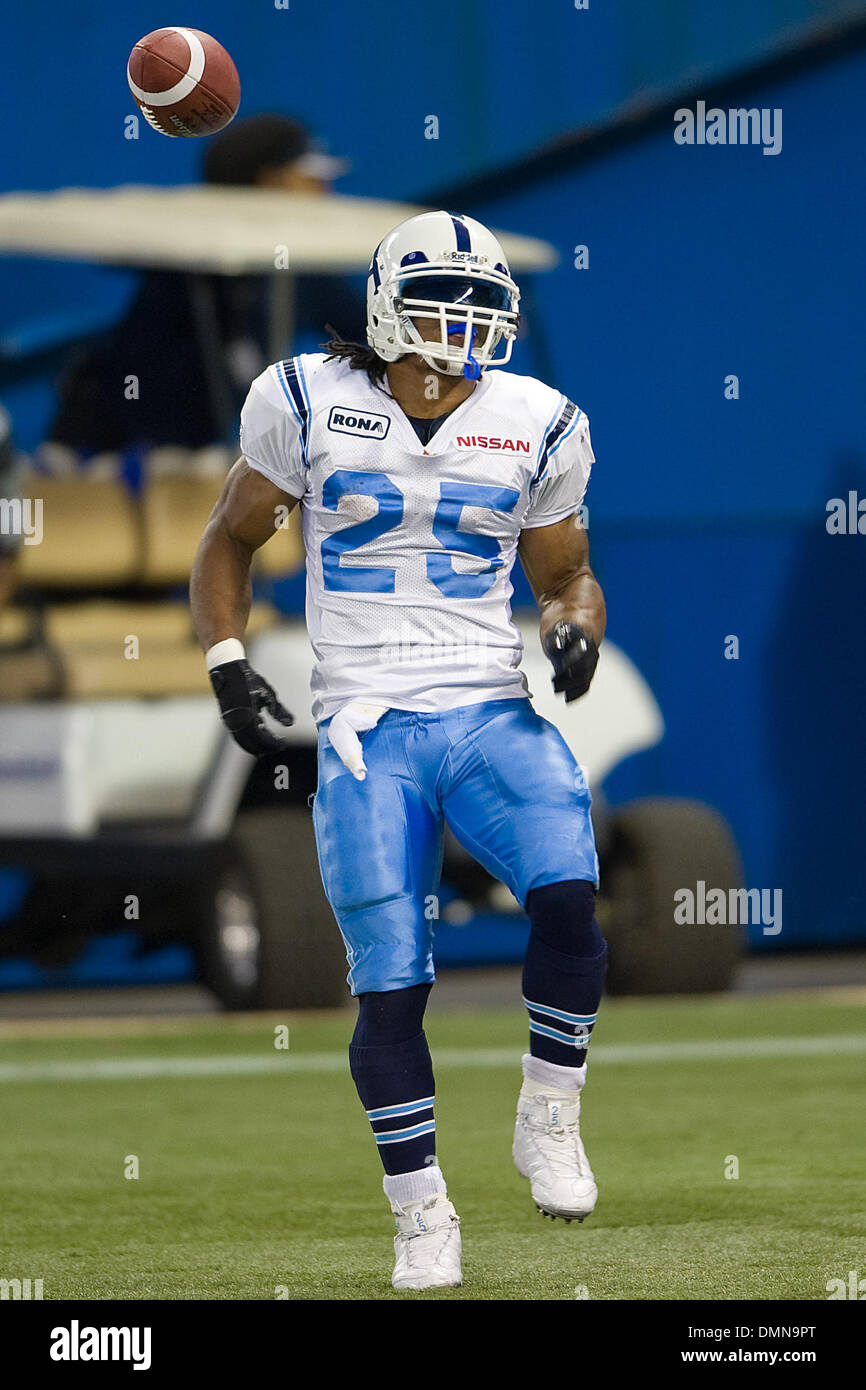 11 September 2009: Toronto Argonauts running back Jamal Robertson #25 ...