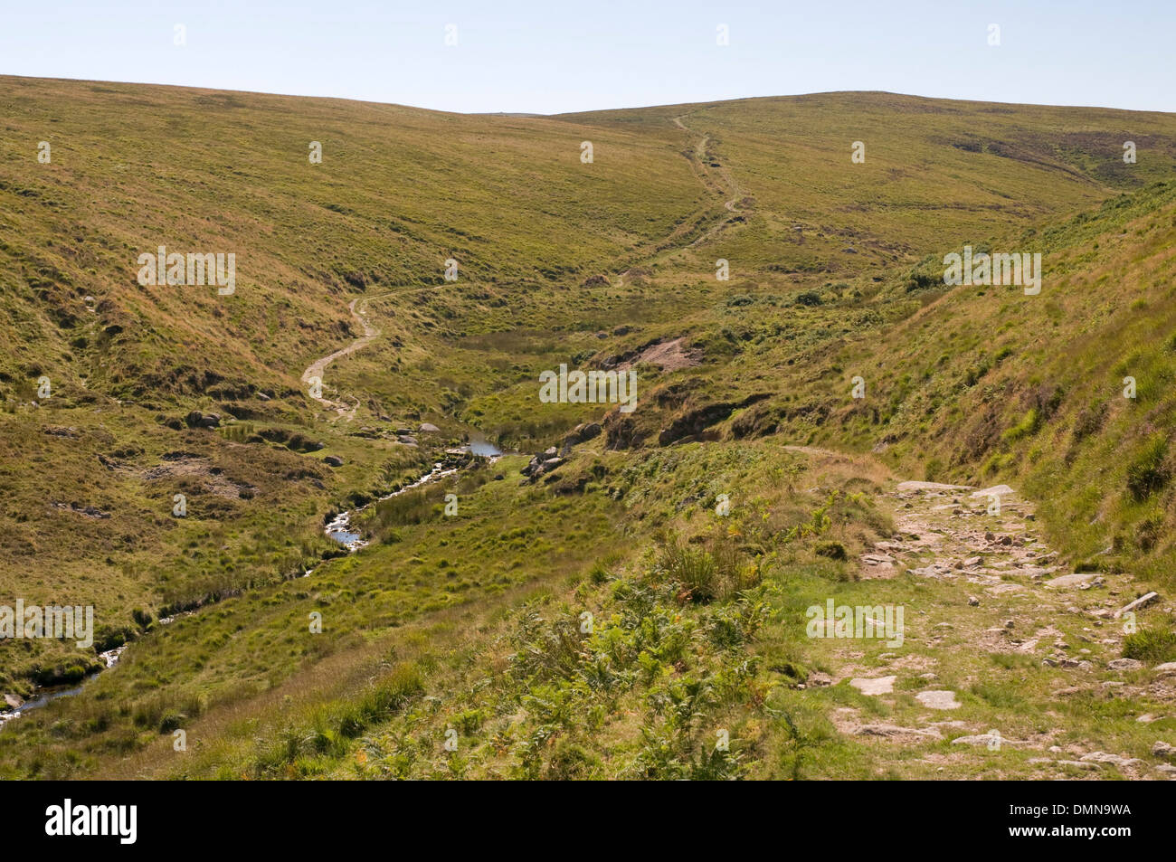 The valley of the River Taw as it flows through Steeperton Gorge about ...