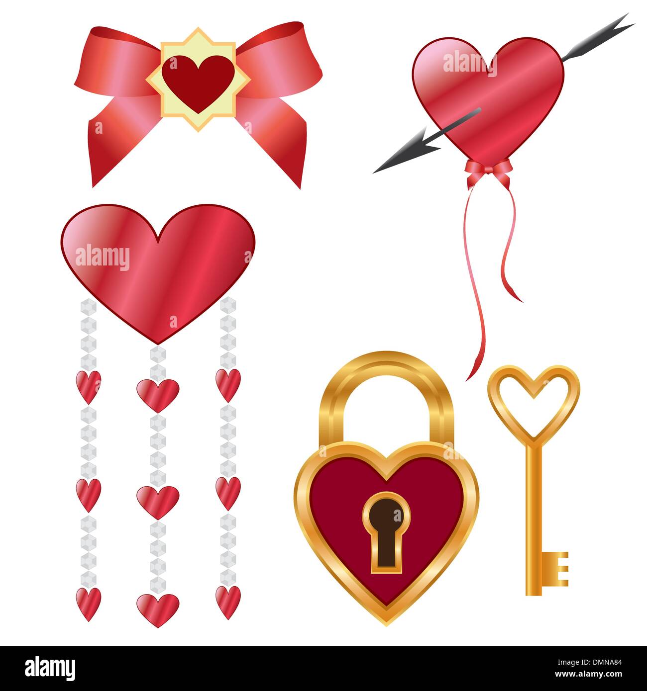 Collection love heart symbol Stock Vector Images - Alamy