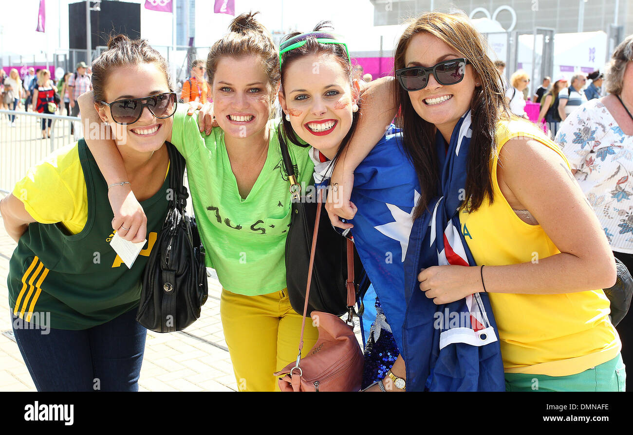Olympic fans track hi-res stock photography and images - Alamy