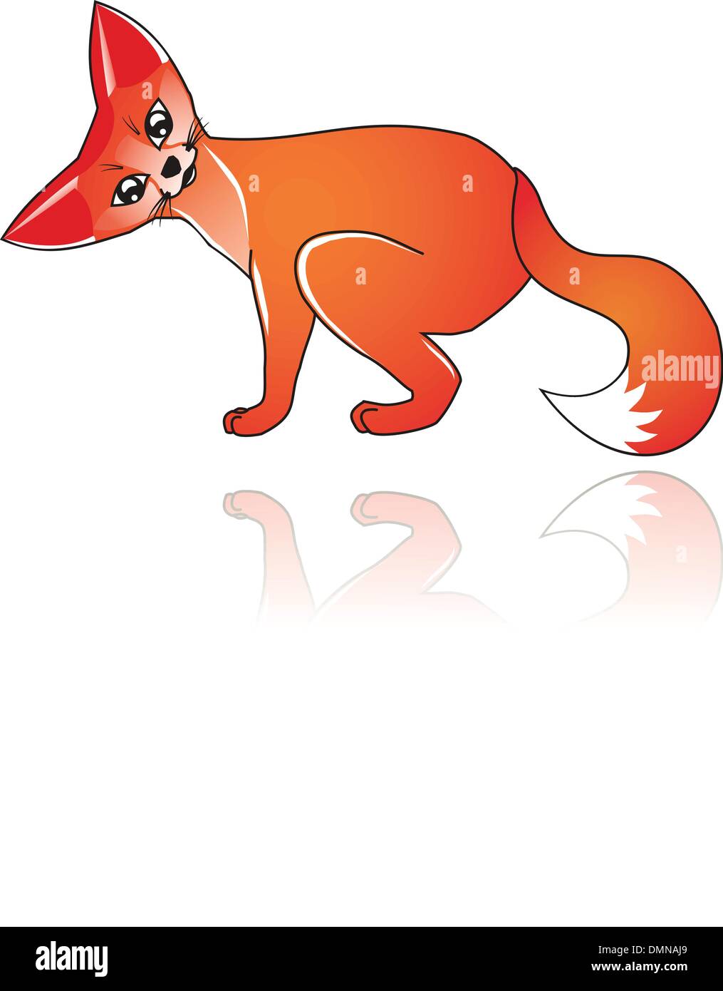 Cute fox cub Stock Vector Images - Alamy