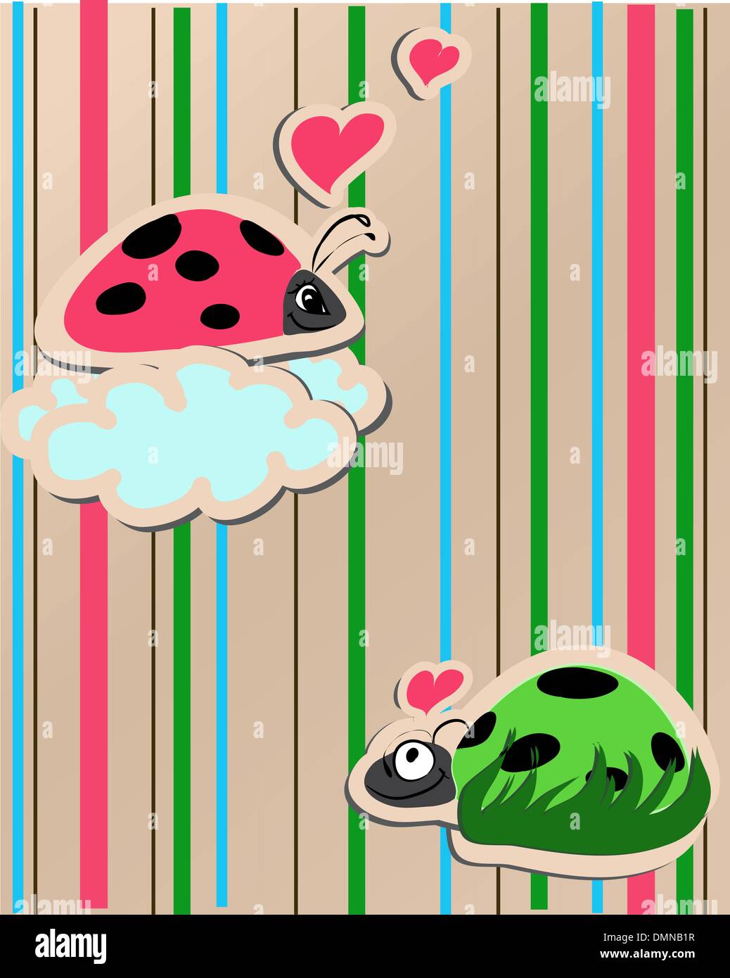 ladybugs in love Stock Vector Image & Art - Alamy