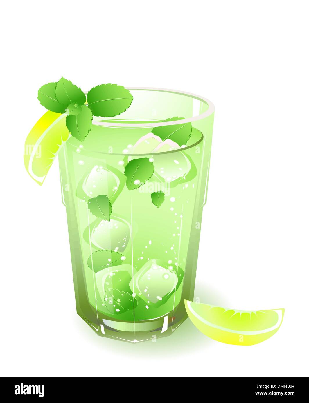 Lemon mint water Stock Vector Images - Alamy
