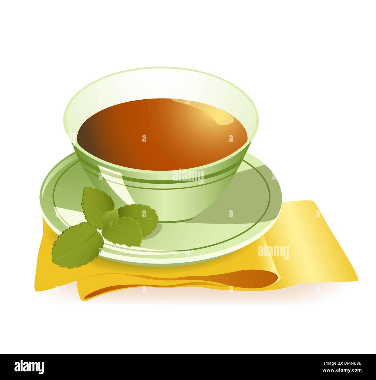 Mint tea cup tea Stock Vector Images - Alamy