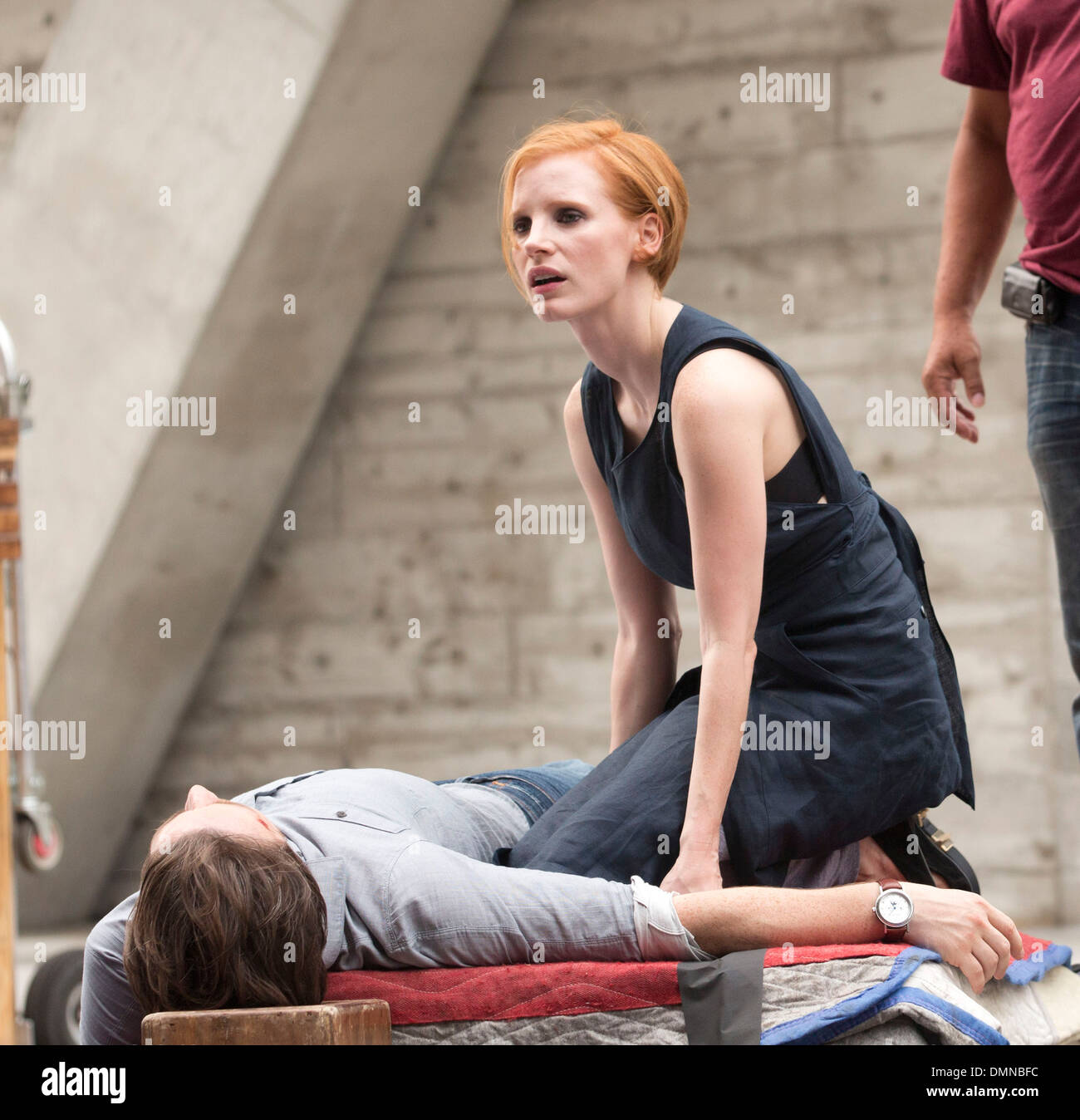 James McAvoy and Jessica Chastain on set of 'The Disappearance of ...