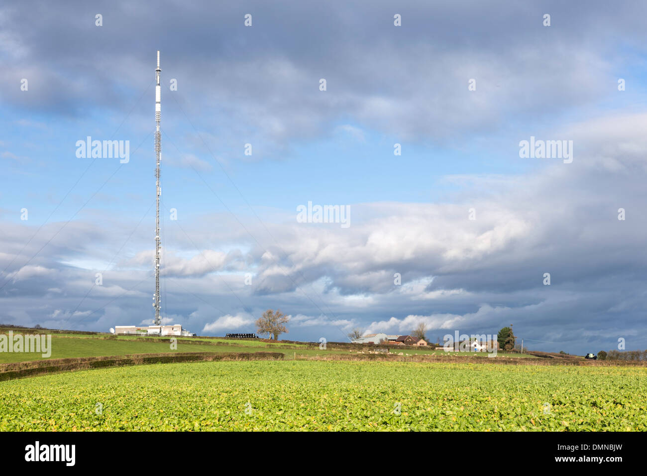 UHF transmitter site on Marcle Ridge Hill, Herefordshire, England, UK ...