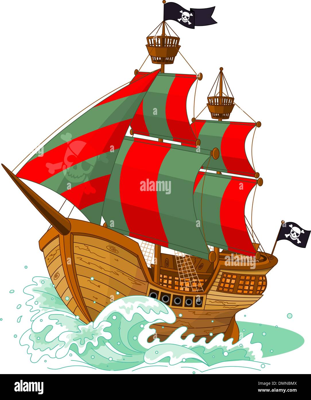 Corsair ship drawing Stock Vector Images - Alamy
