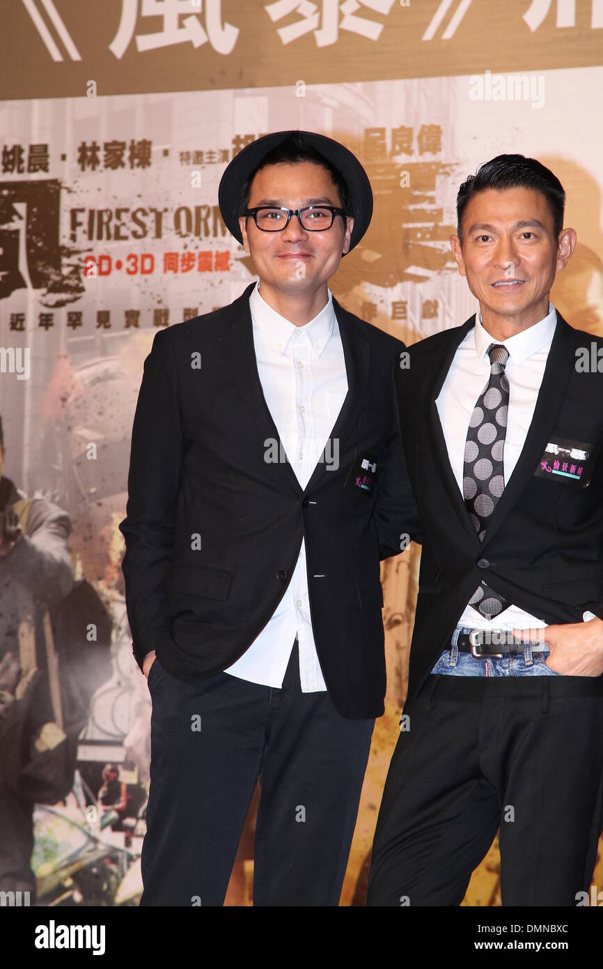 Hong Kong, China. 15th Dec, 2013. Cast members Andy Lau and Ka Tung Lam ...
