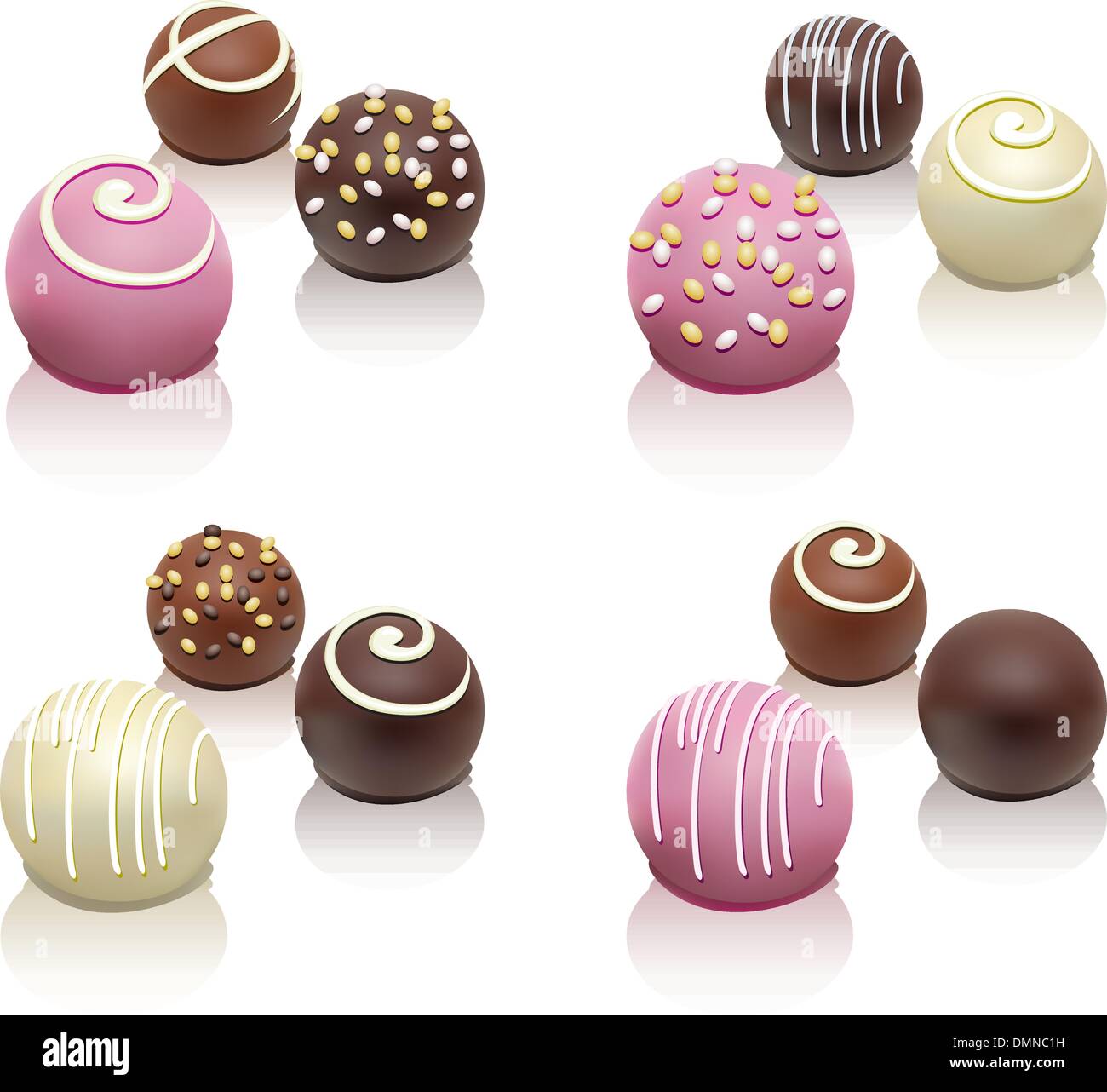 Assortment delicious colorful dessert Stock Vector Images - Alamy