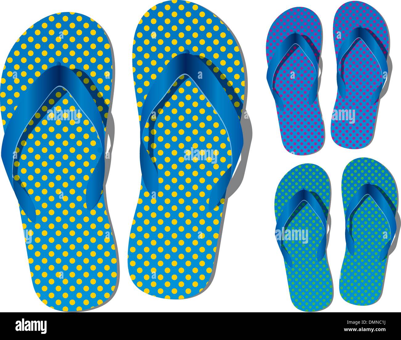 vector set of flip flops Stock Vector Image & Art - Alamy