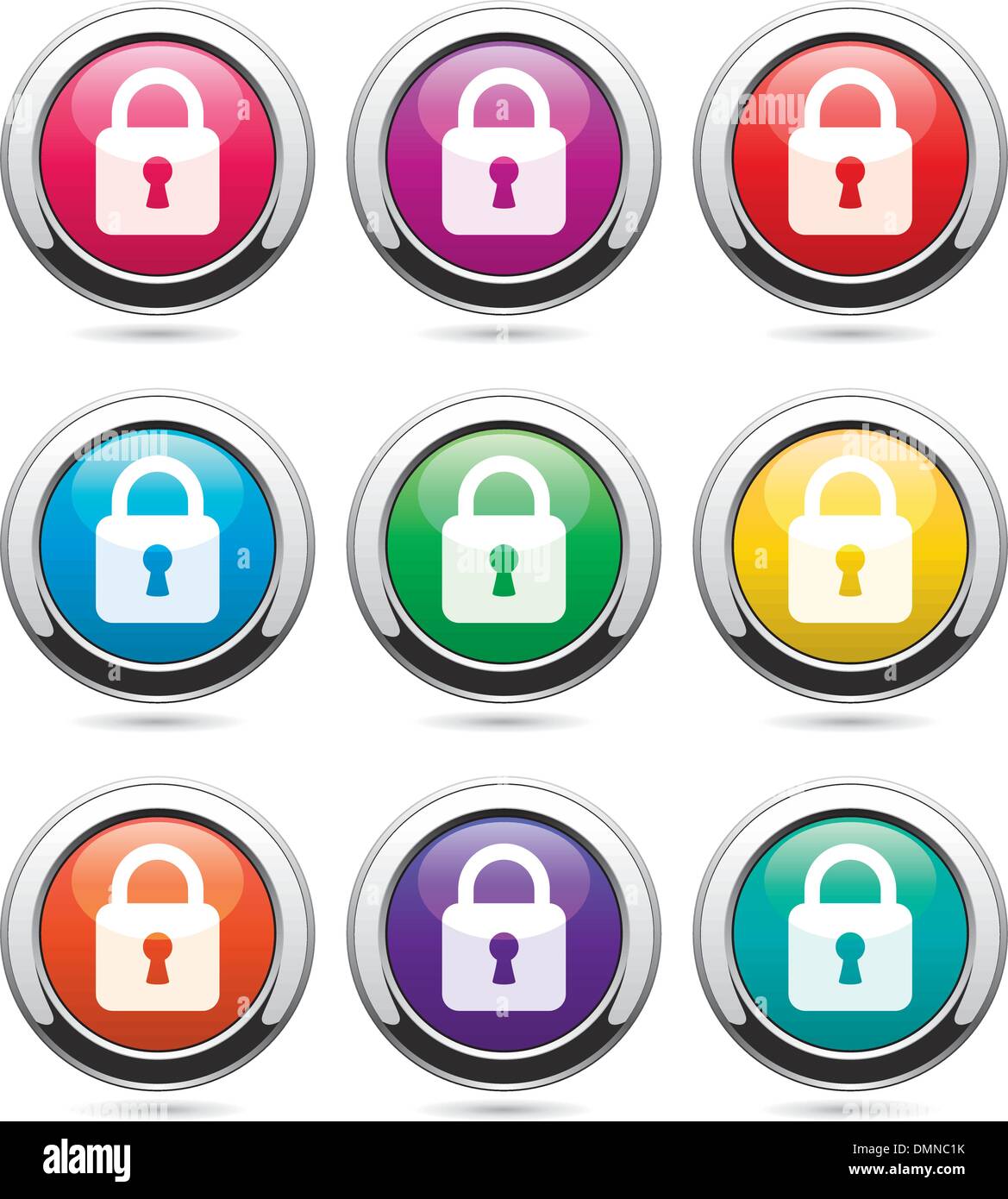 vector set of icons with locks Stock Vector Image & Art - Alamy