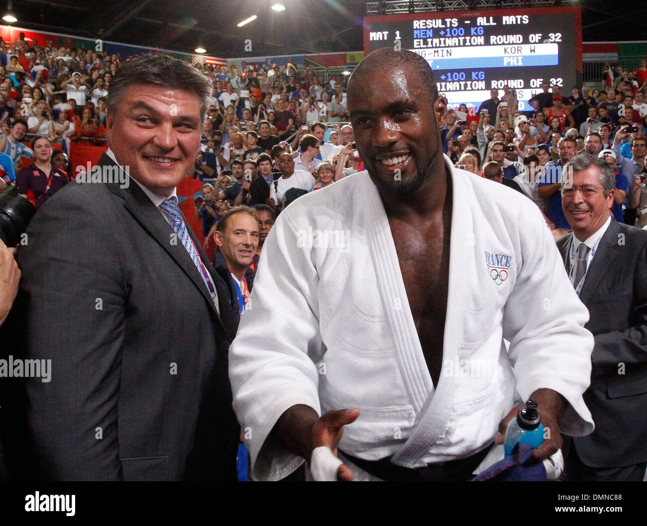 Teddy Riner wins +100kg judo contest at 2012 London Olympics London ...