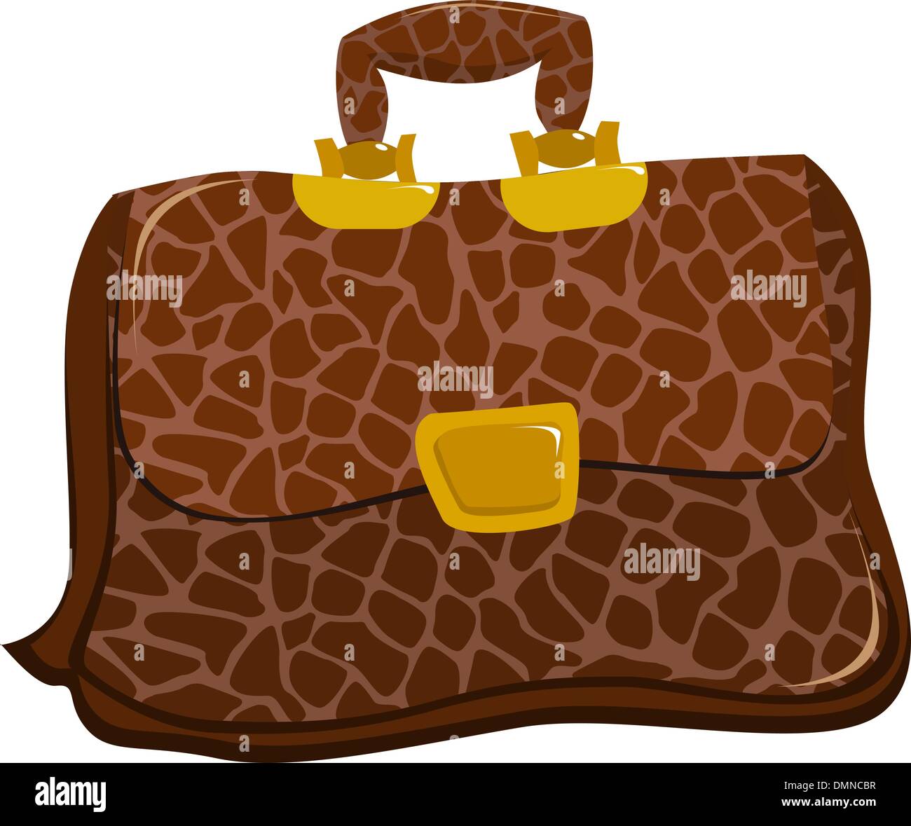 Old brown attache case Stock Vector Images - Alamy