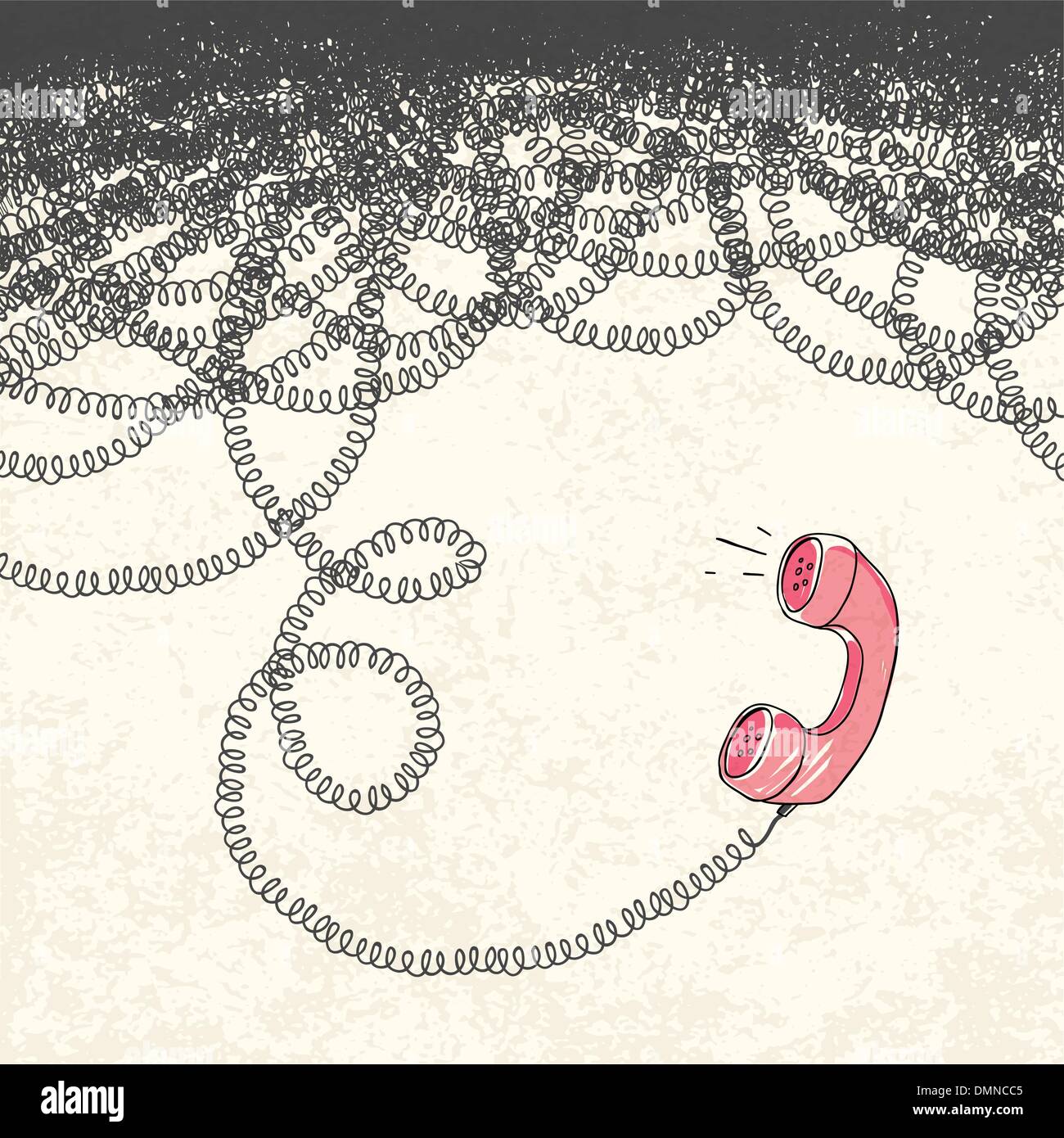 Tangled telecommunication wires Stock Vector Images - Alamy