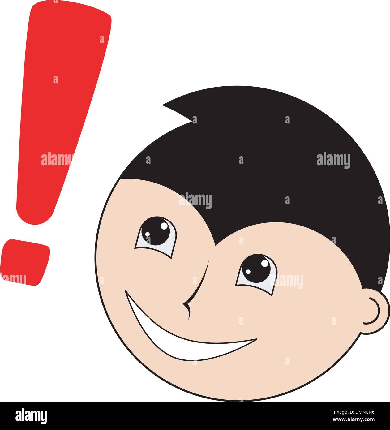 Cartoon exclamation mark character isolated hi-res stock photography ...