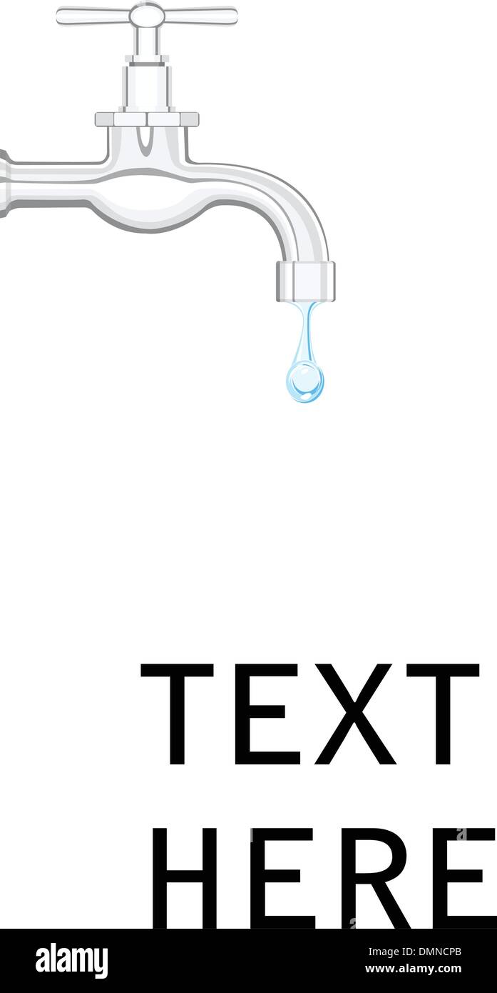 Tap water flow concept Stock Vector Images - Alamy