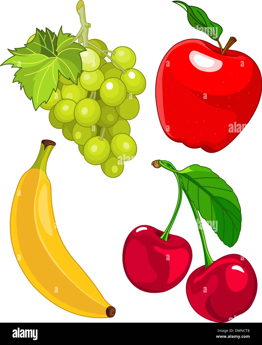 Cartoon fruit set Stock Vector Image & Art - Alamy