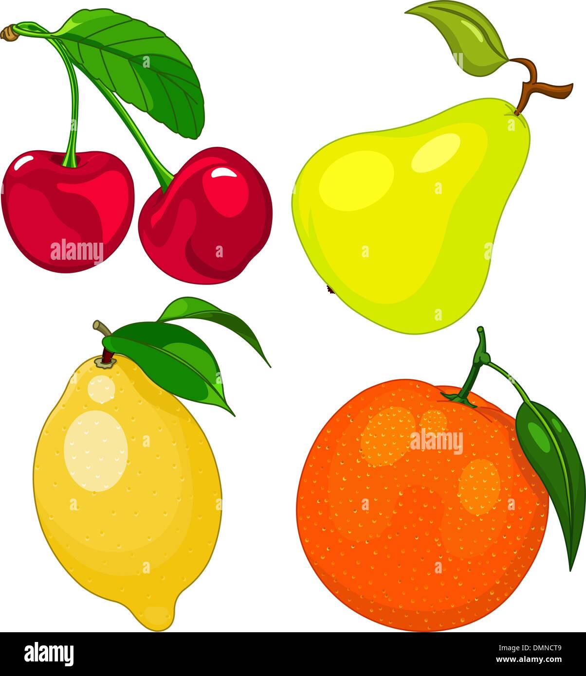 Cartoon fruit set Stock Vector Image & Art - Alamy
