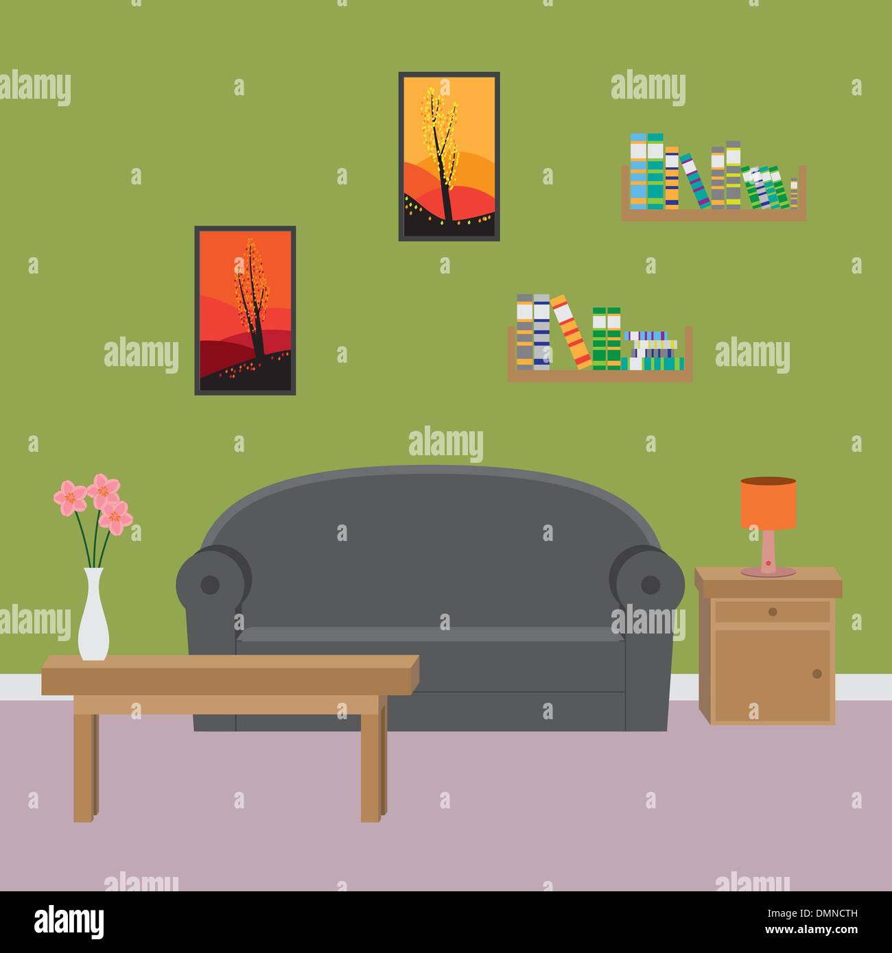 Room at home Stock Vector Images - Alamy