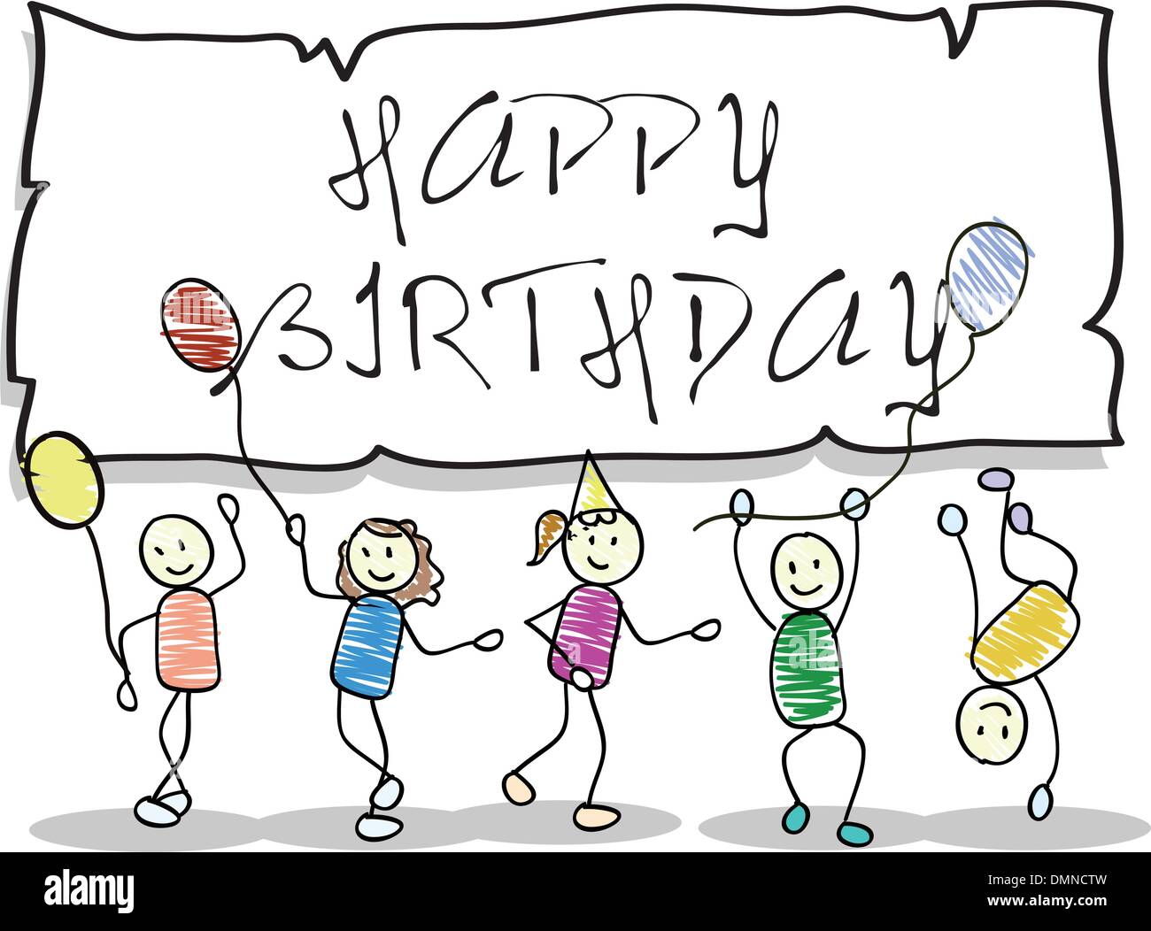 birthday cartoon kids Stock Vector Image & Art - Alamy