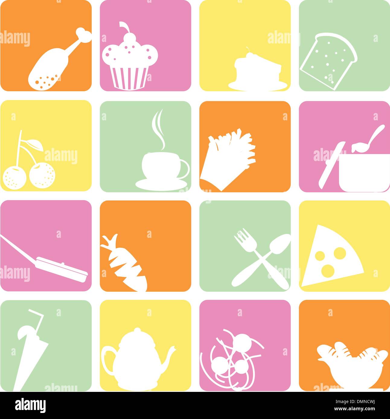 Coffee and food items Stock Vector Images - Alamy