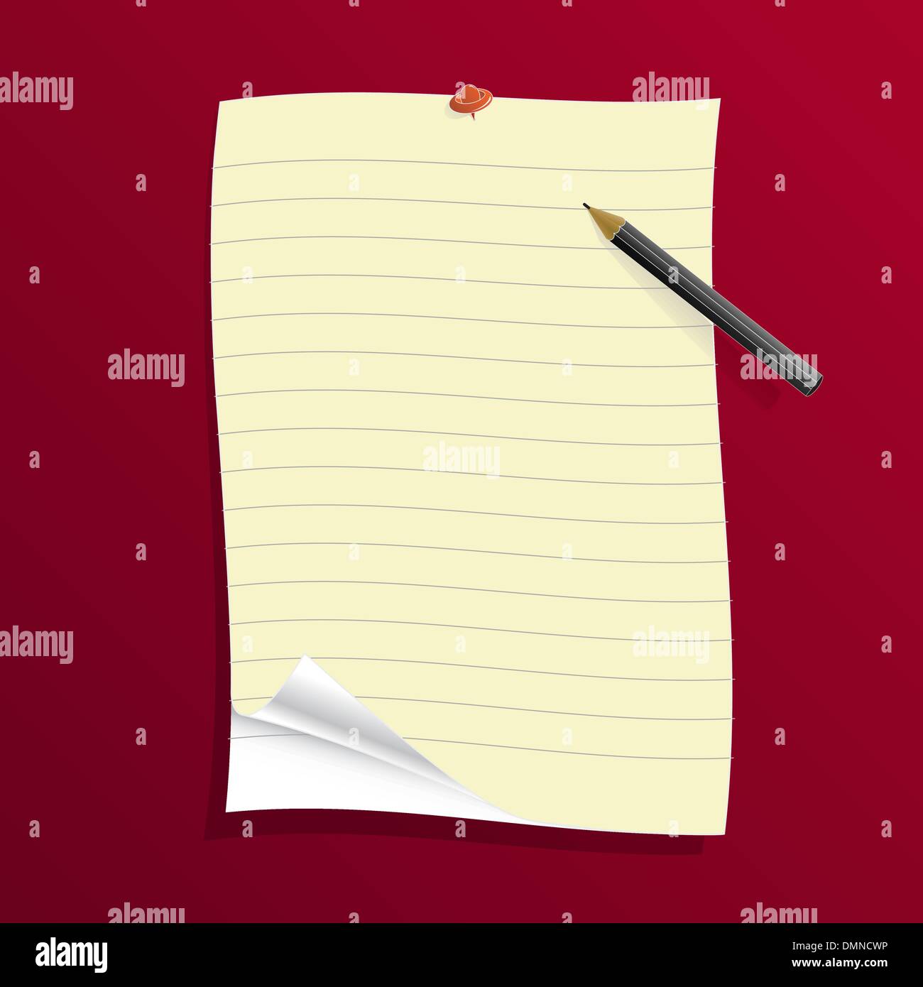 Paper sheet pin on Stock Vector Images - Alamy