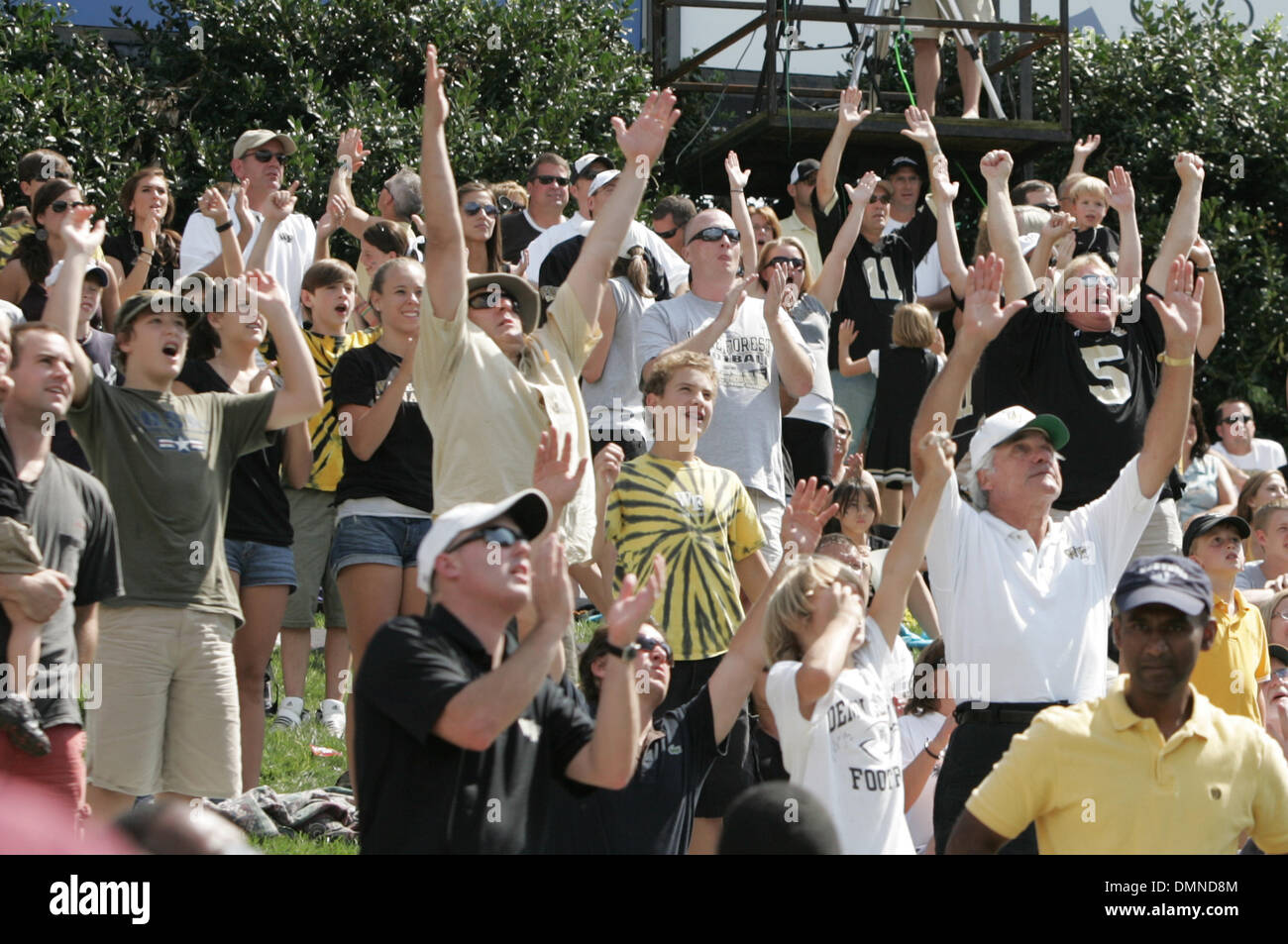 September 12, 2009: Wake Forest fans celebrate as Wake Forest ties the ...
