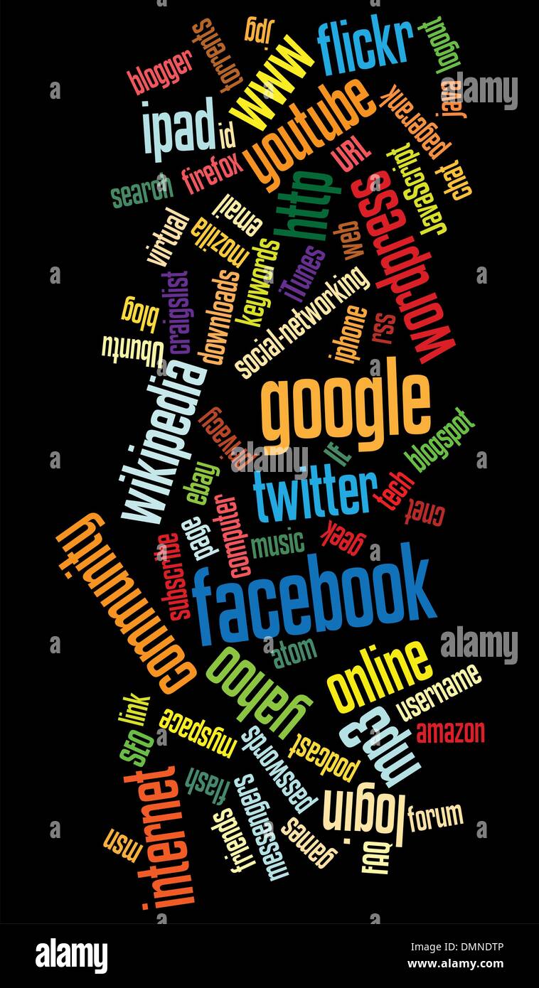 Social life concept online Stock Vector Images - Alamy