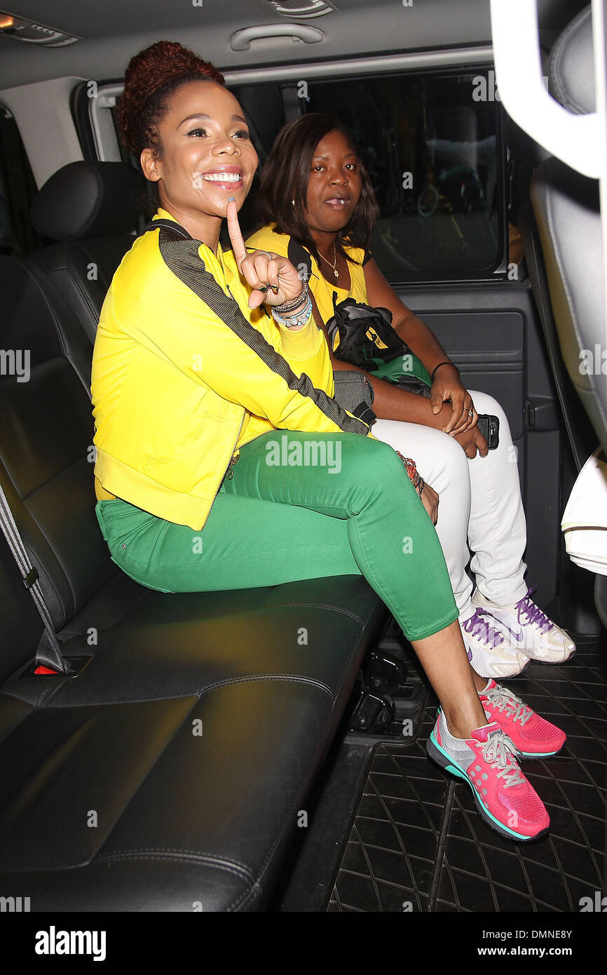 Cedella Marley at Puma Yard to watch Men's 200m on Day 13 of London ...