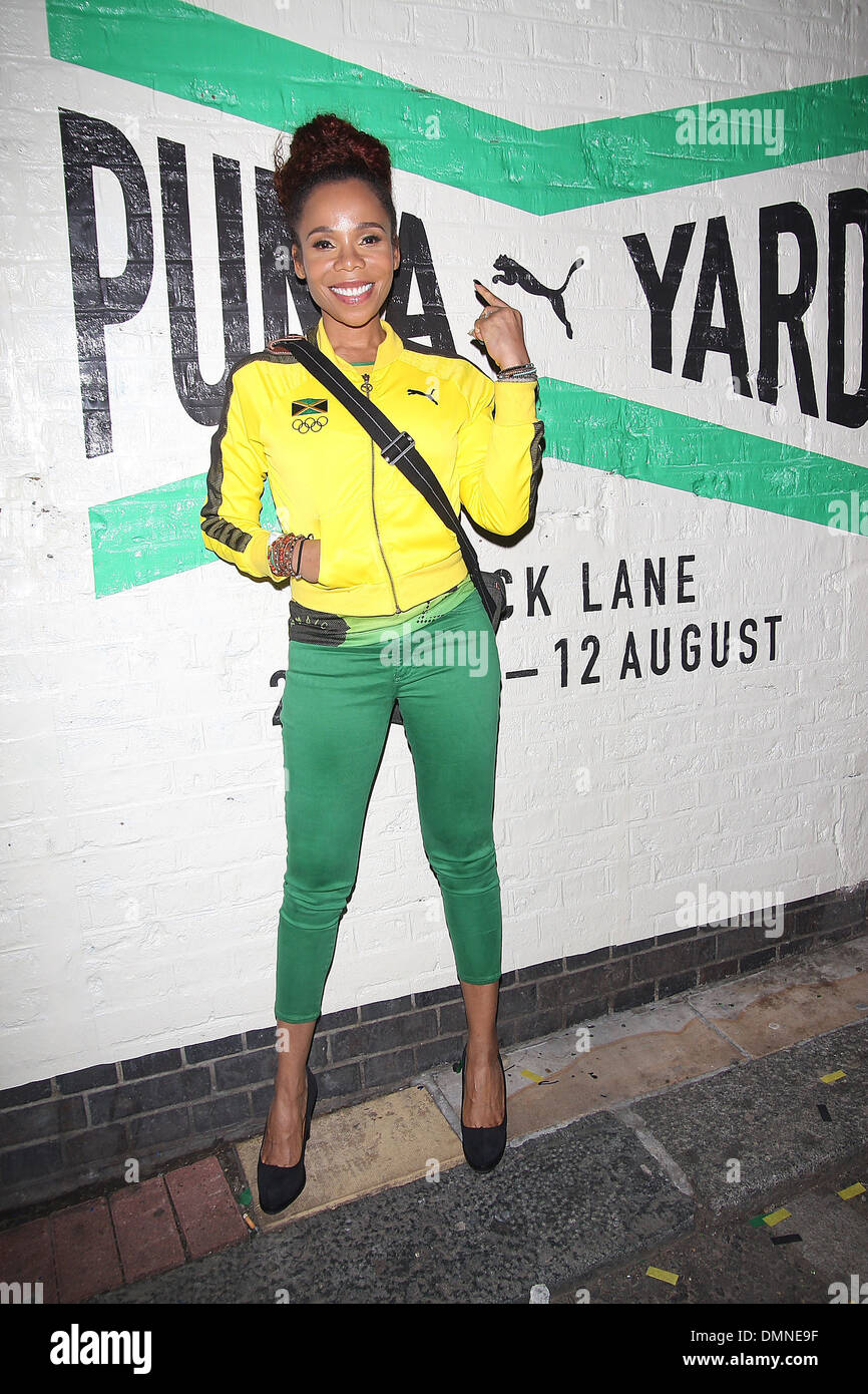 Cedella Marley at Puma Yard to watch Men's 200m on Day 13 of London ...