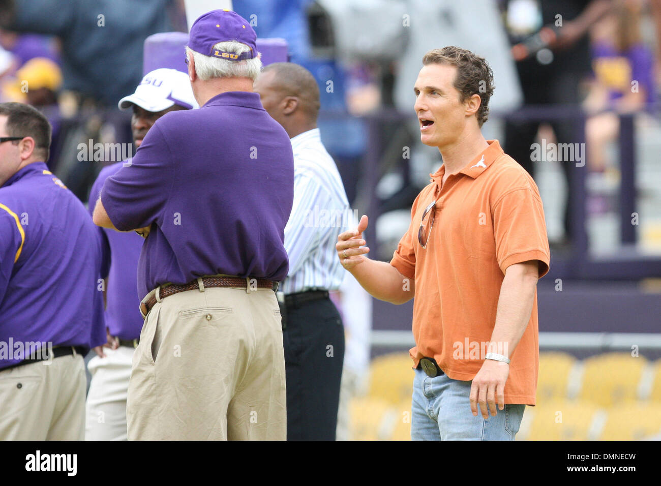 12 September 2009: Actor Matthew Mcconaughey during on the field during ...