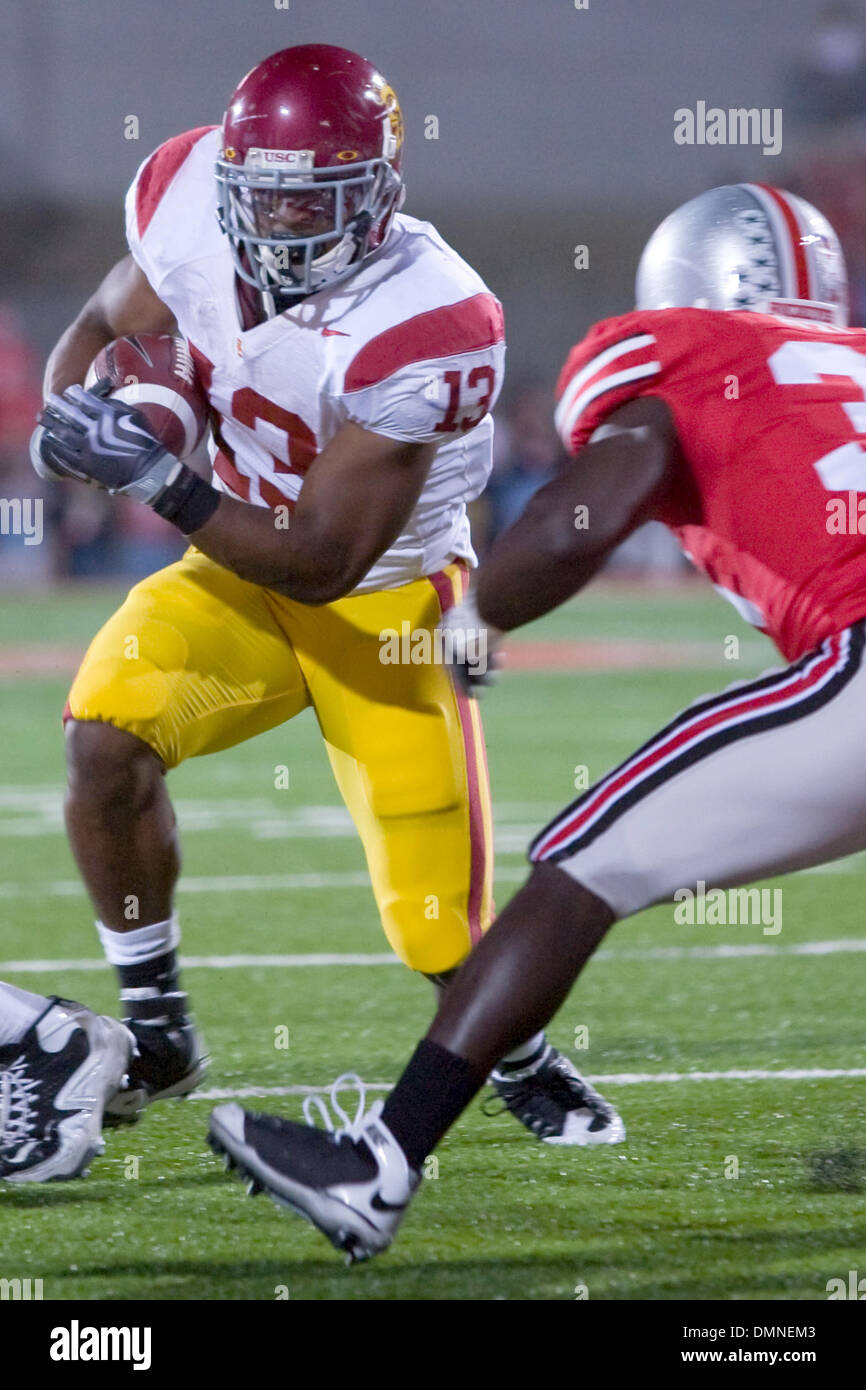 12 September 2009: USC Trojans running back Stafon Johnson (13) is ...