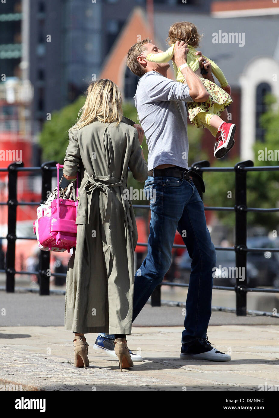 Peter Crouch and Abbey Clancy aka Abigail Clancy take baby Sophia for a ...