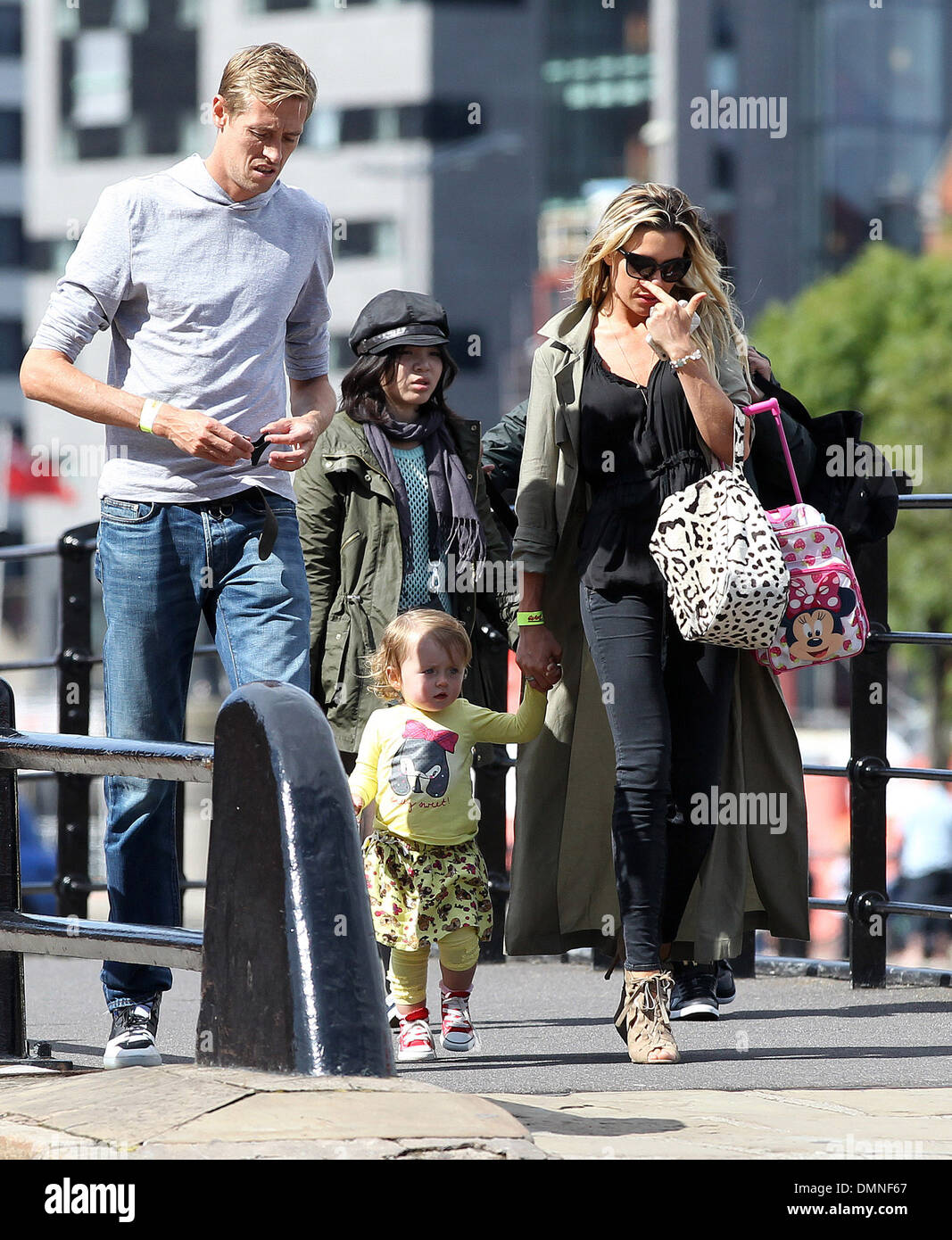 Peter Crouch and Abbey Clancy aka Abigail Clancy take baby Sophia for a ...