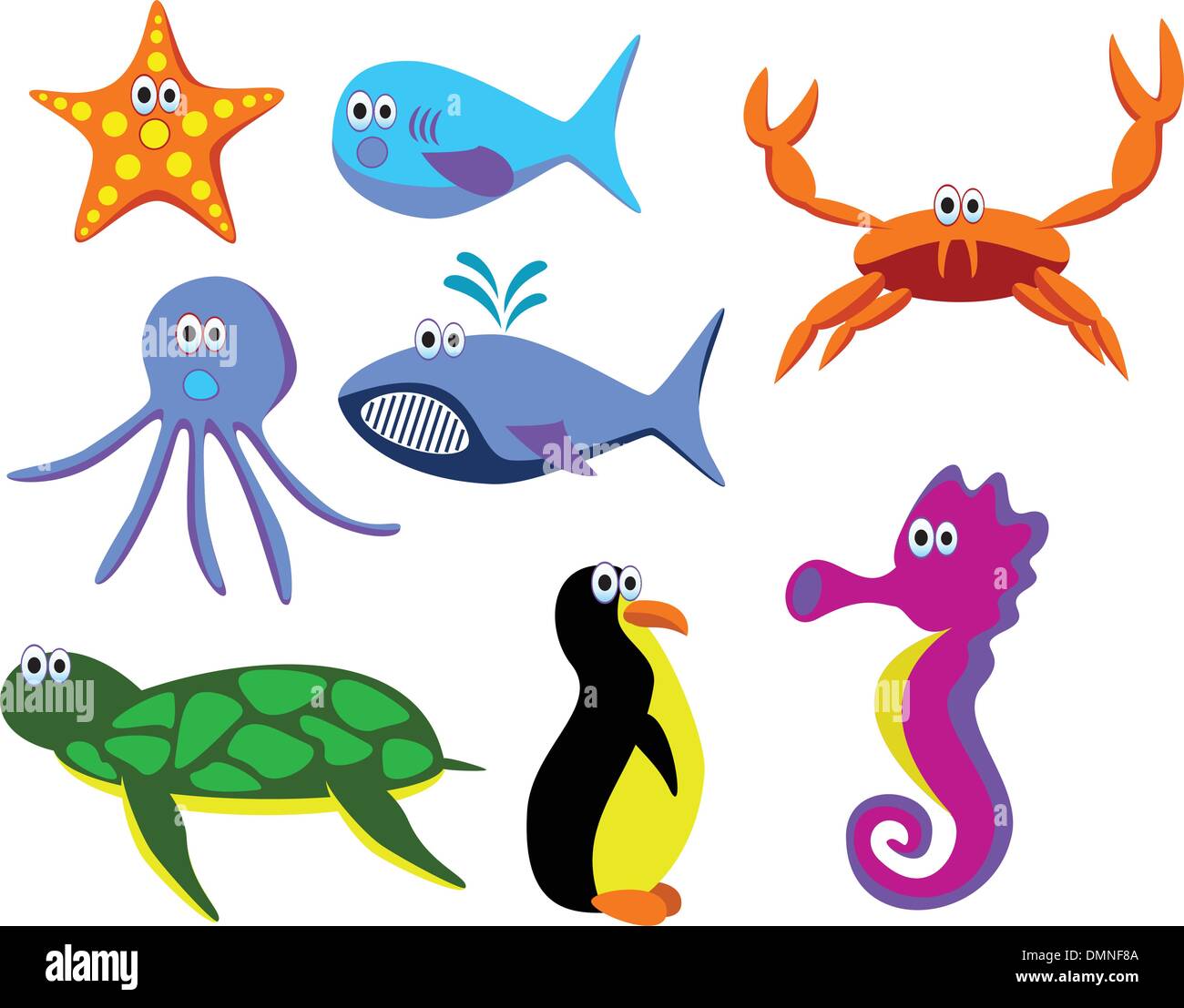 vector sea animals Stock Vector Image & Art - Alamy