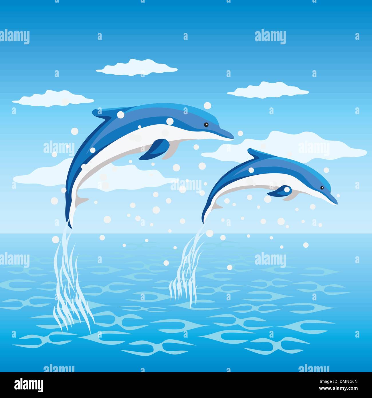 Dolphin jumping vector vectors hi-res stock photography and images - Alamy