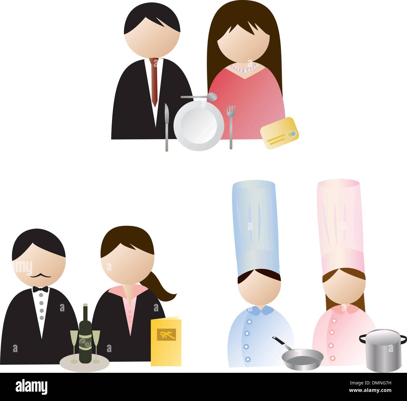 People restaurant eat Stock Vector Images - Alamy