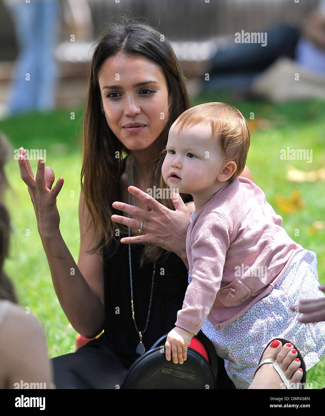 Jessica Alba and daughter Haven Warren enjoying a family day at park ...