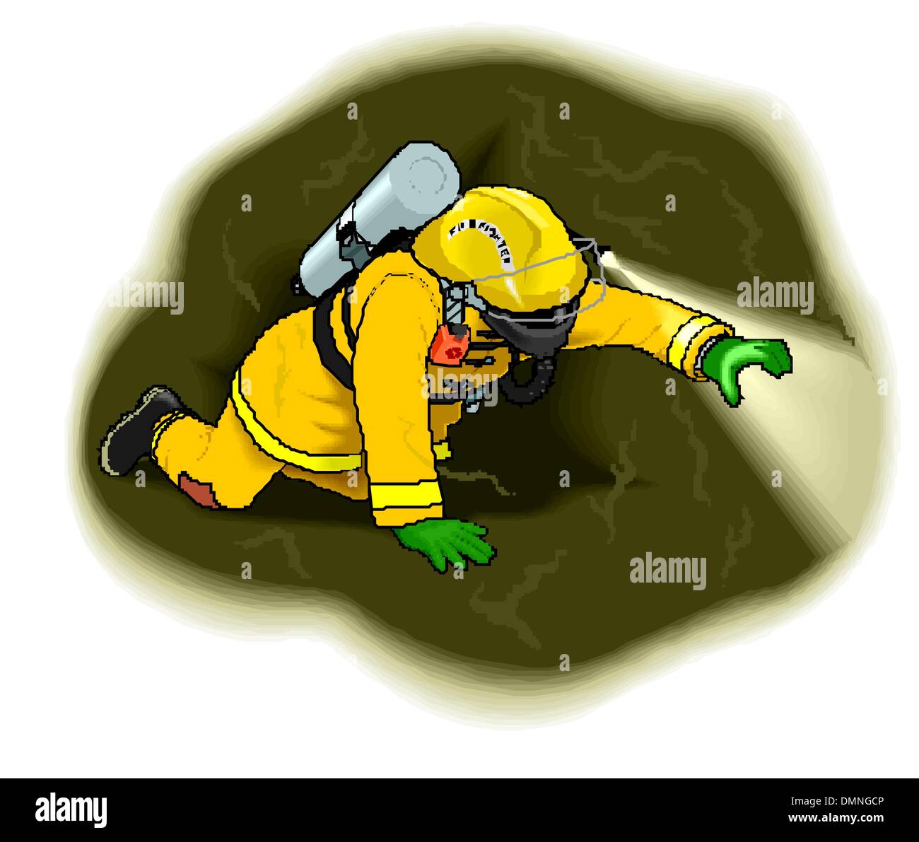 Stand firefighter Stock Vector Images - Alamy