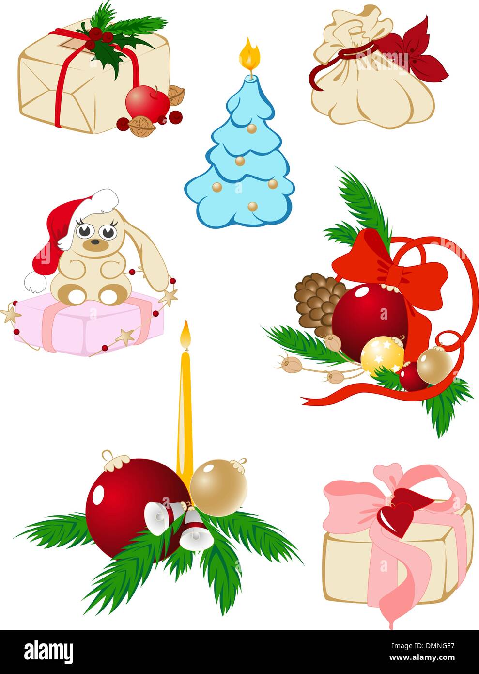 set of christmas icons Stock Vector Image & Art - Alamy