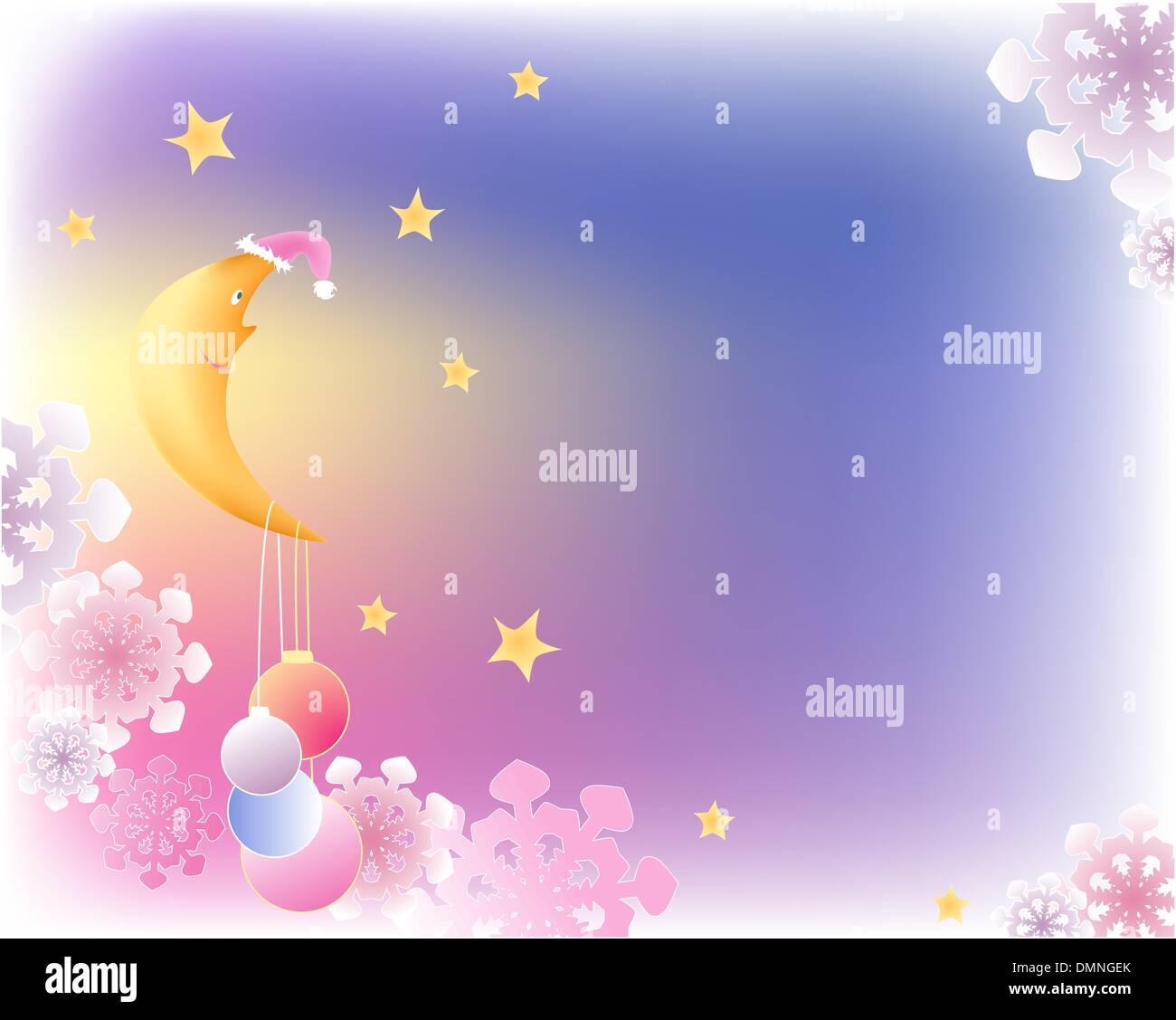 Christmas background with moon Stock Vector Image & Art - Alamy
