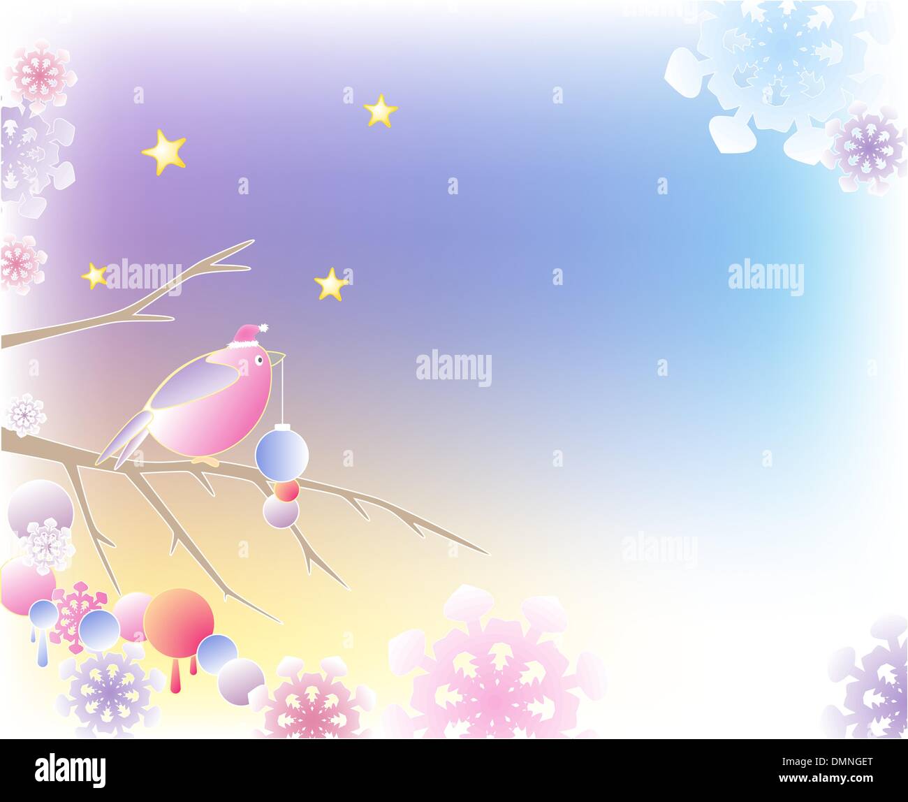 Christmas background with bird Stock Vector Image & Art - Alamy