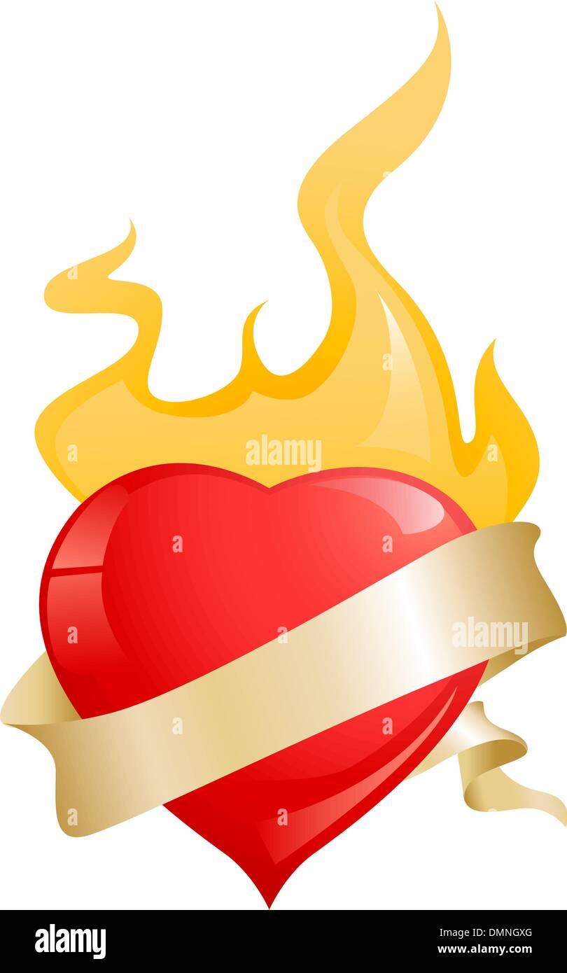 Fire ribbon Stock Vector Images - Alamy