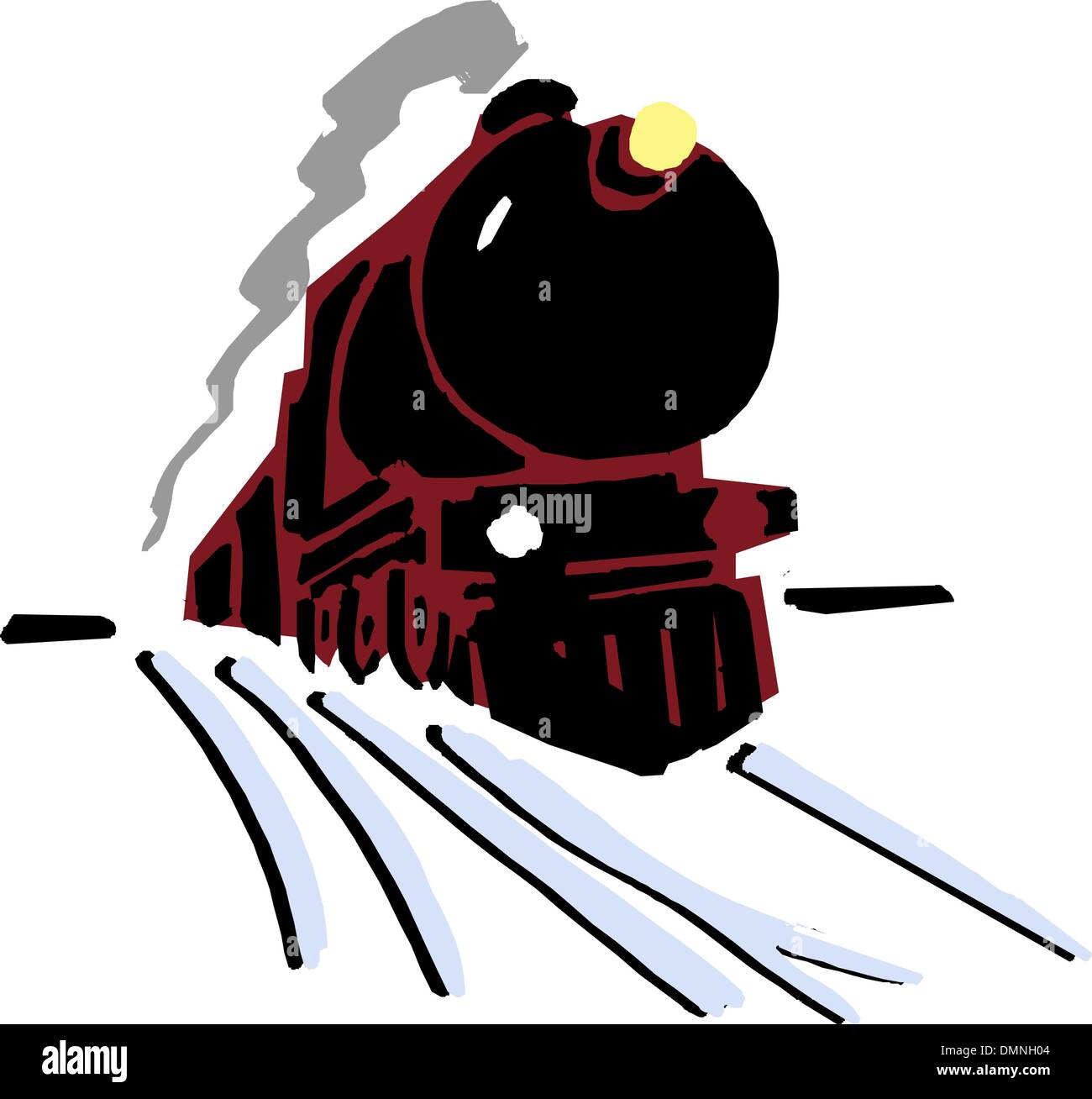 Old steam engine Stock Vector Images - Alamy