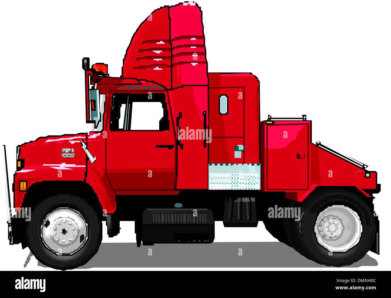 Red commercial vehicle Stock Vector Images - Alamy
