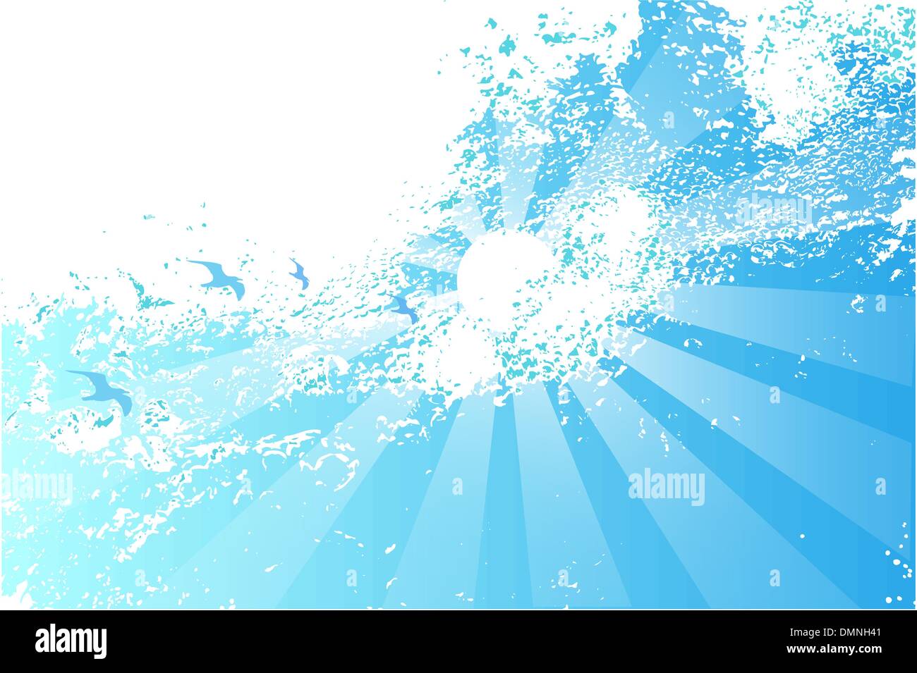 Sea blue sky background Stock Vector Images - Alamy