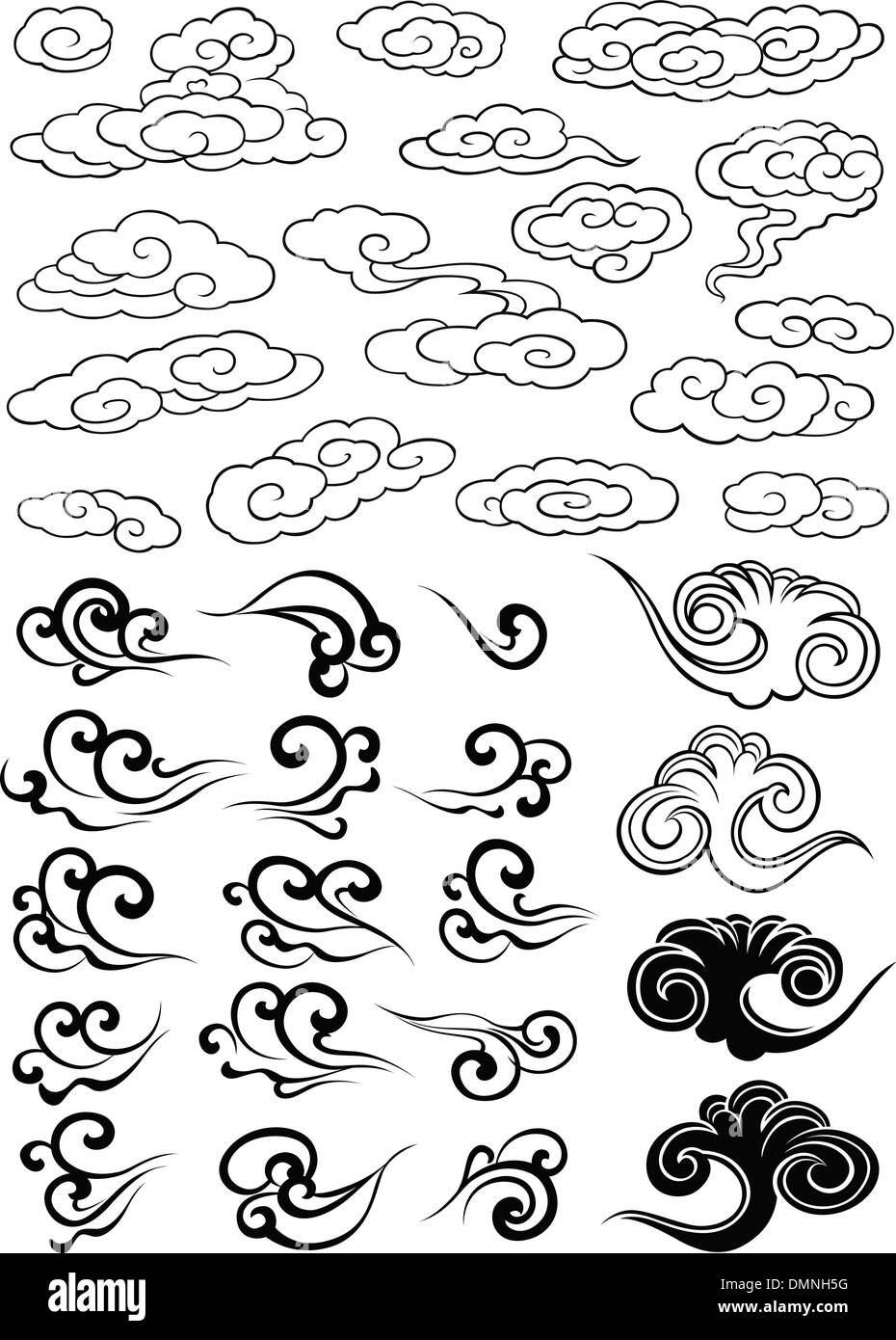 Cloud icon in different Stock Vector Images - Alamy