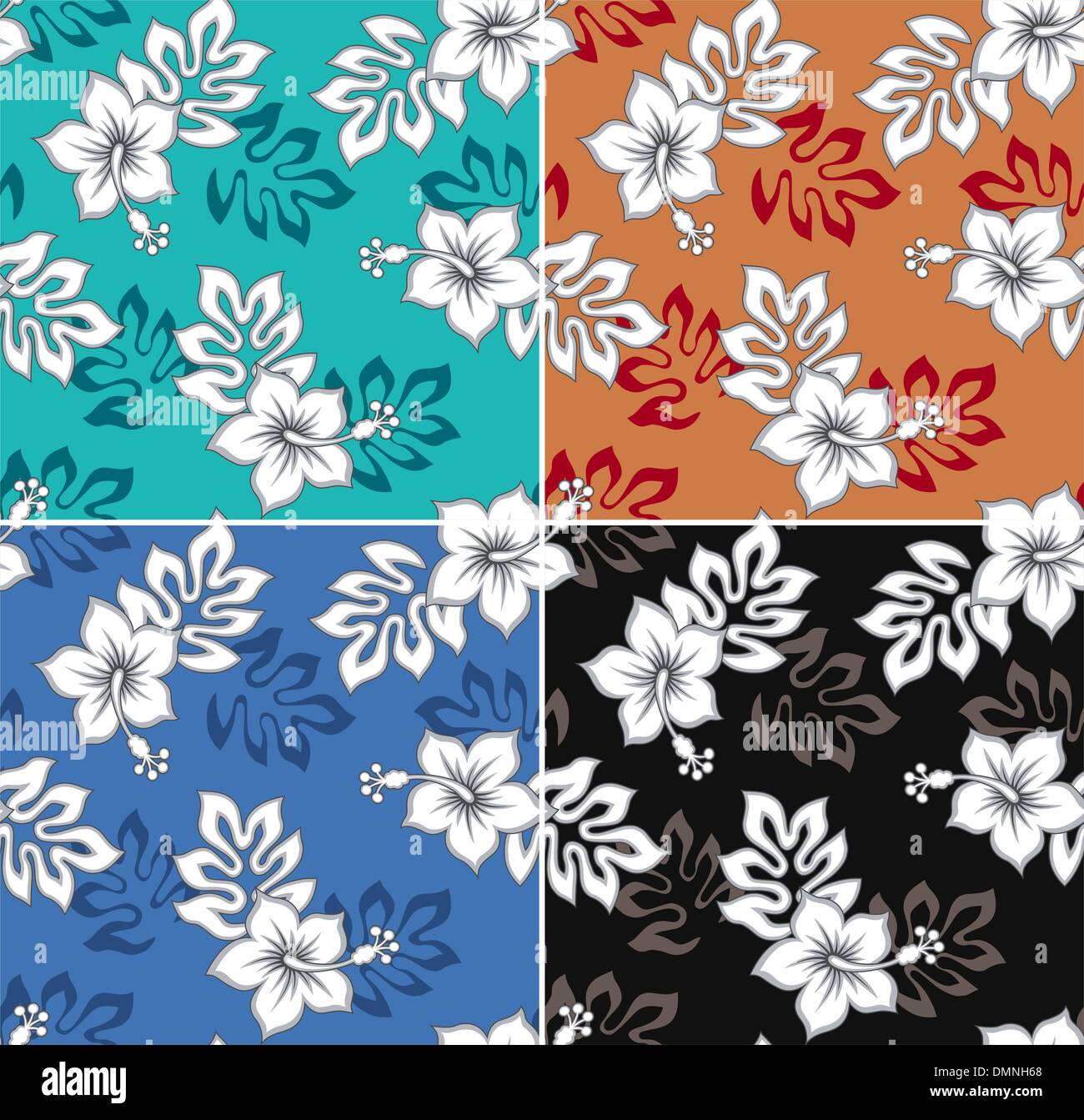 hibiscus flower print Stock Vector Image & Art - Alamy