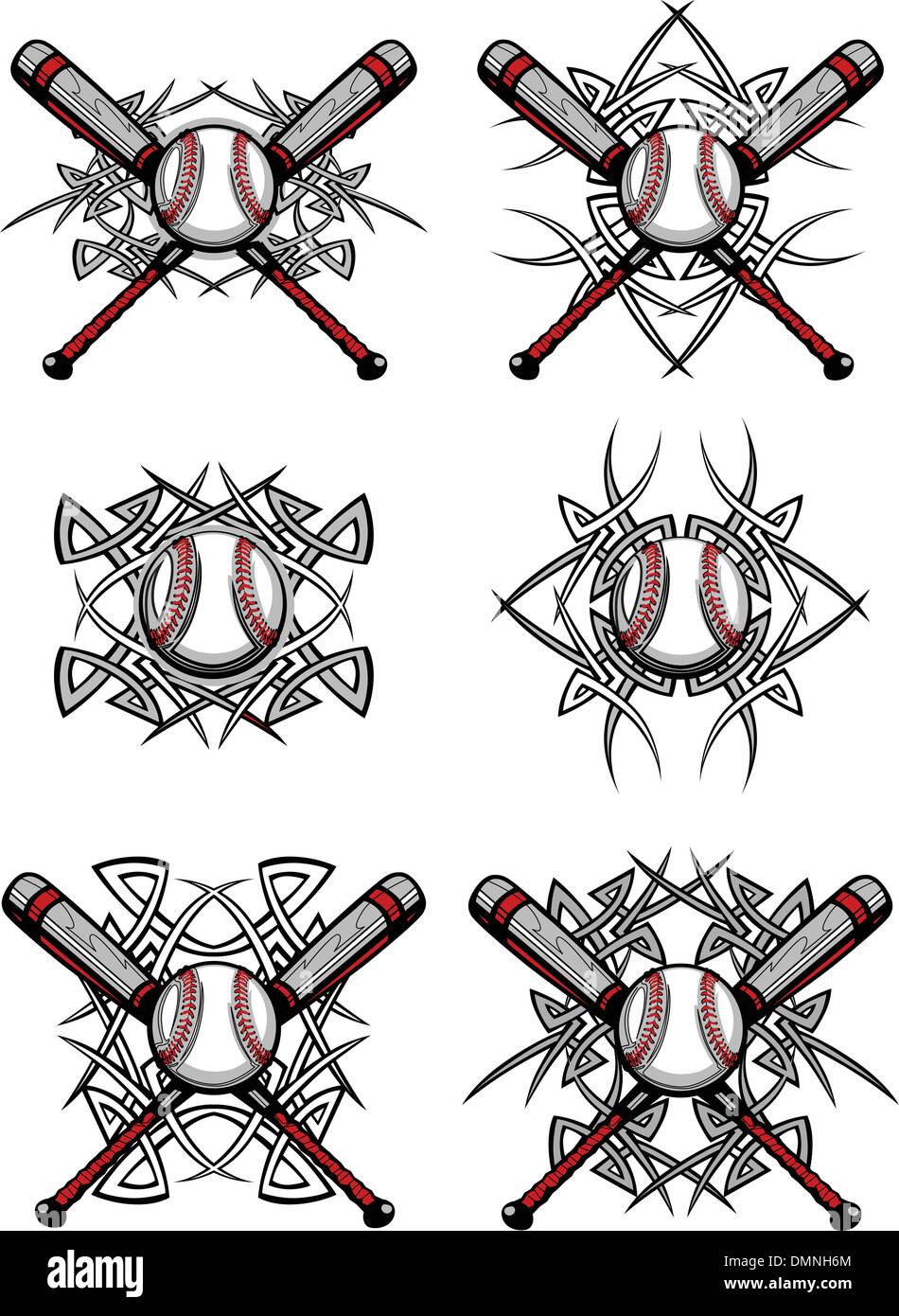 Baseball Softball Tribal Graphic Images Stock Vector Image & Art - Alamy